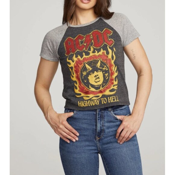 Chaser | Tops | Chaser Acdc Highway To Hell Short Tee S | Poshmark
